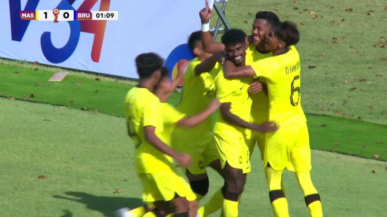 GOLLL!!! P Gunalan Berhasil Mencetak Gol Pembukaan Untuk Malaysia ...