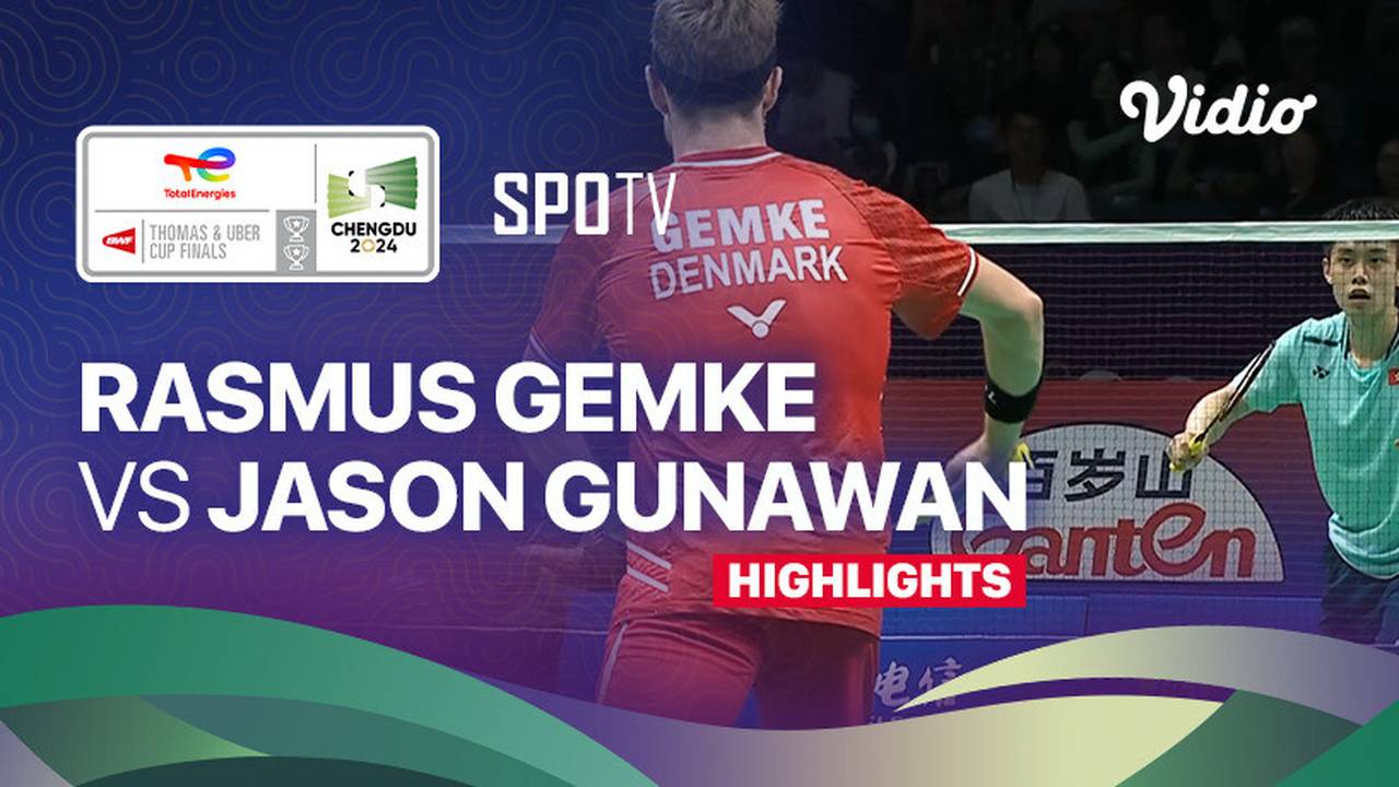 Rasmus Gemke (DEN) vs Jason Gunawan (HKG) - Highlights | Thomas Cup ...