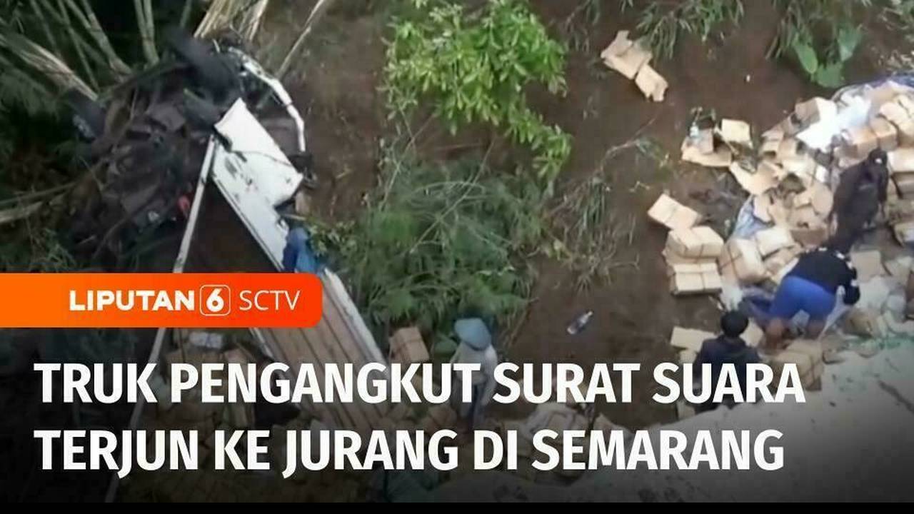Tak Kuat Menanjak, Truk Pengangkut 400 Ribu Surat Suara Pemilu Terjun ...