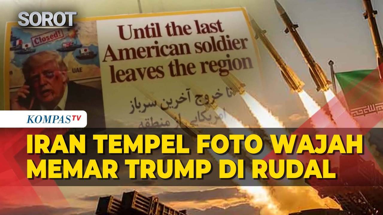 IRGC Tempel Foto Wajah Memar Trump di Rudal, Balas Serangan AS! - Kompas TV