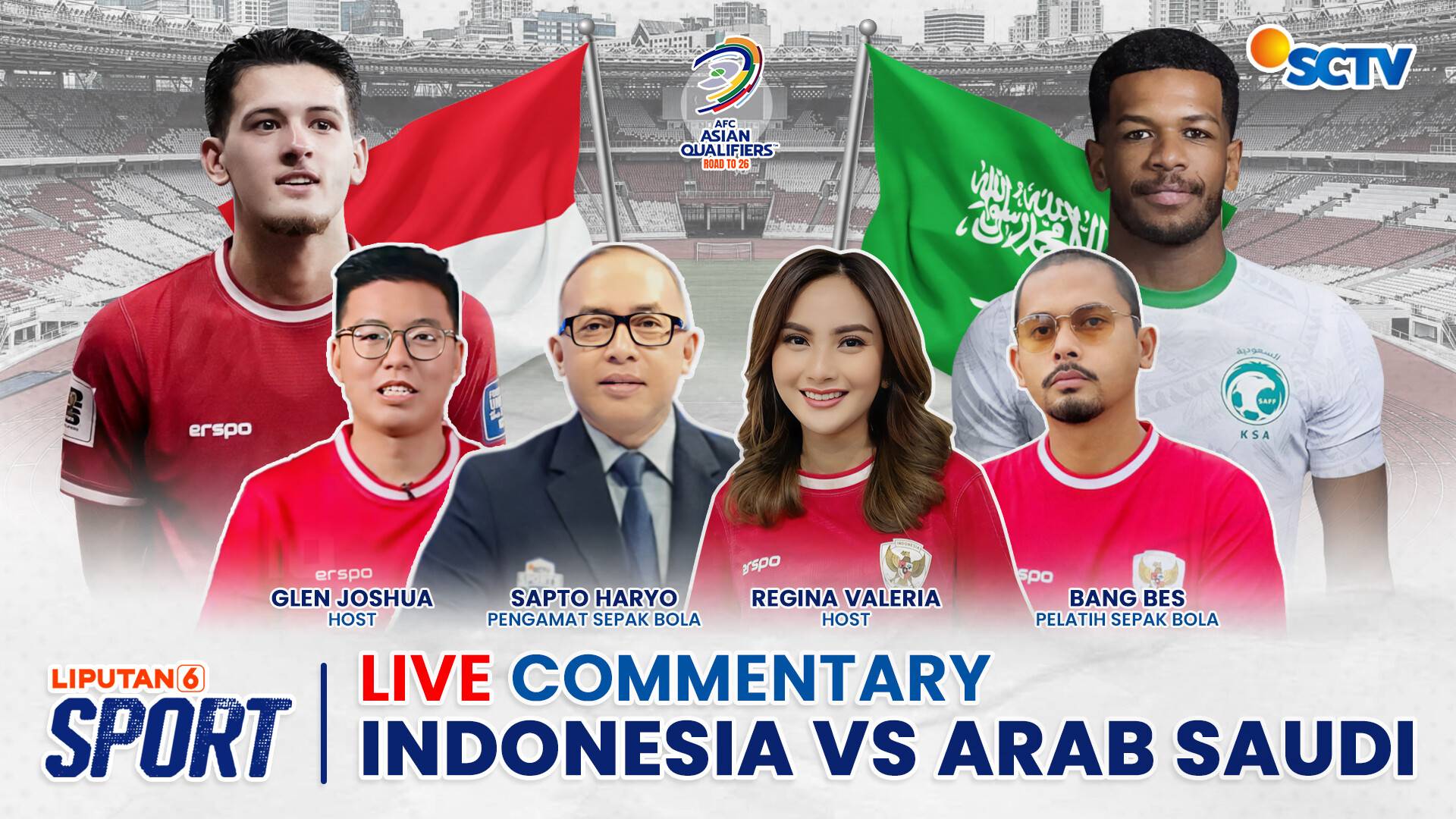 Live Streaming LIVE COMMENTARY INDONESIA VS ARAB SAUDI | Kualifikasi Piala Dunia 2026 Zona Asia