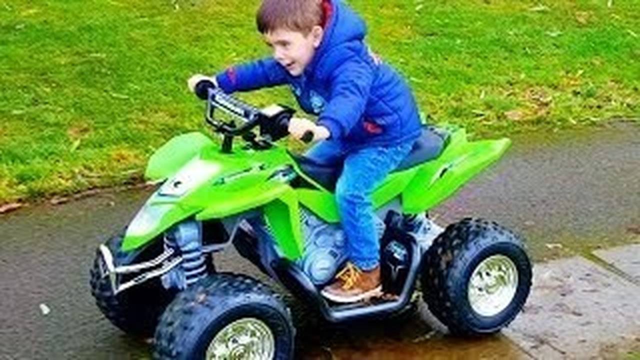 Mainan Roda Empat KAWASAKI untuk Anak-Anak Naik di Atas Power Wheels ...