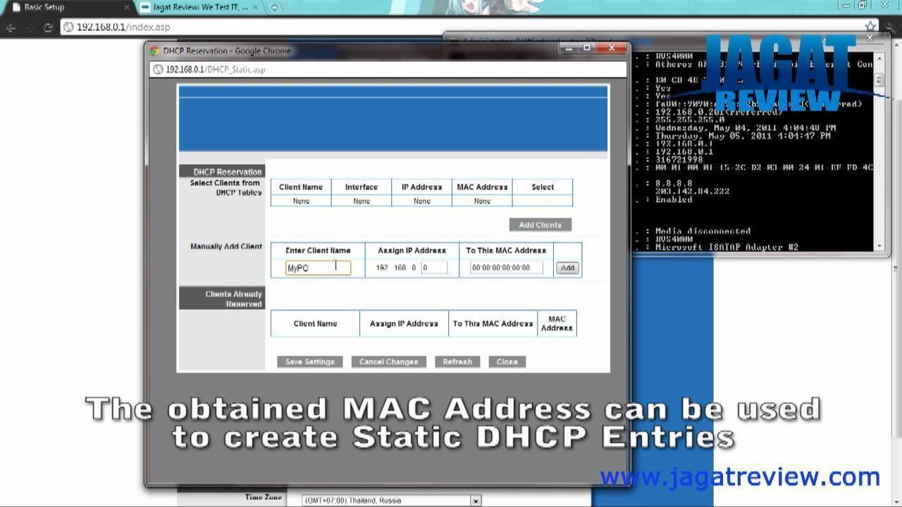 Setting Up the DHCP Reservation by Using MAC Address | Vidio