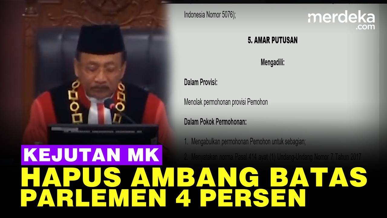 Kejutan MK! Ambang Batas Parlemen 4 Persen Diubah untuk Pemilu 2029, Tetap Berlaku di 2024 ...