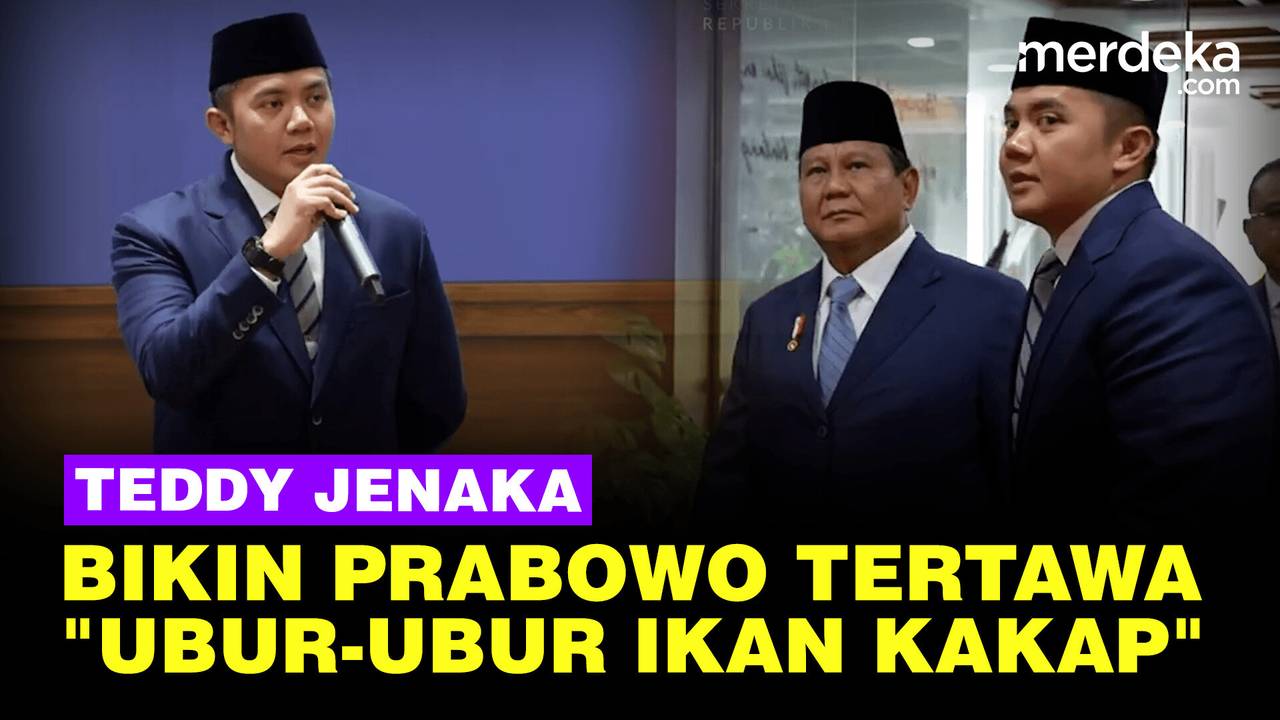 Momen Pantun Jenaka Seskab Teddy Bikin Presiden Prabowo Tertawa: Ubur-Ubur ... - merdeka | Vidio