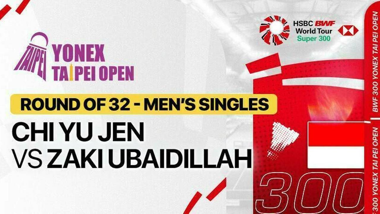 Chi Yu Jen (TPE) vs Moh Zaki Ubaidillah (INA) - Men's Singles Round of ...