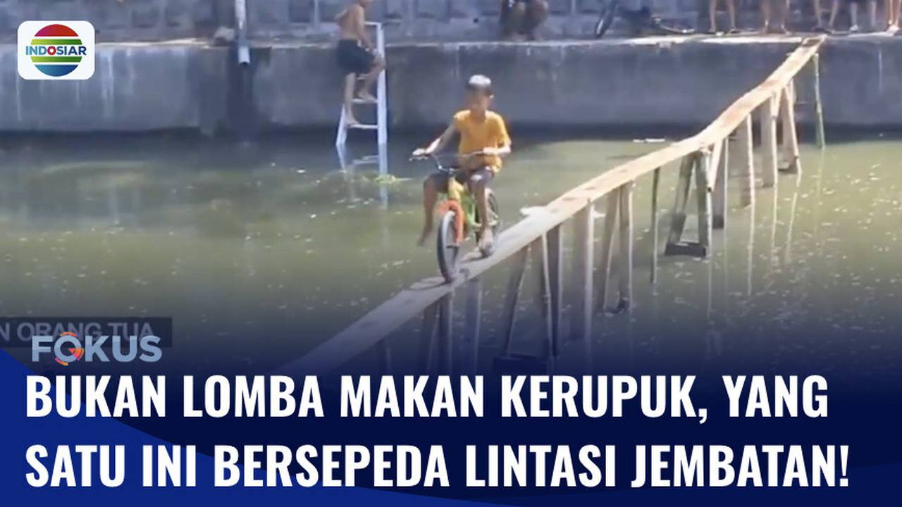 Begini Keseruan Lomba 17an, Ada yang Mengayuh Sepeda di Atas Papan Kayu ...