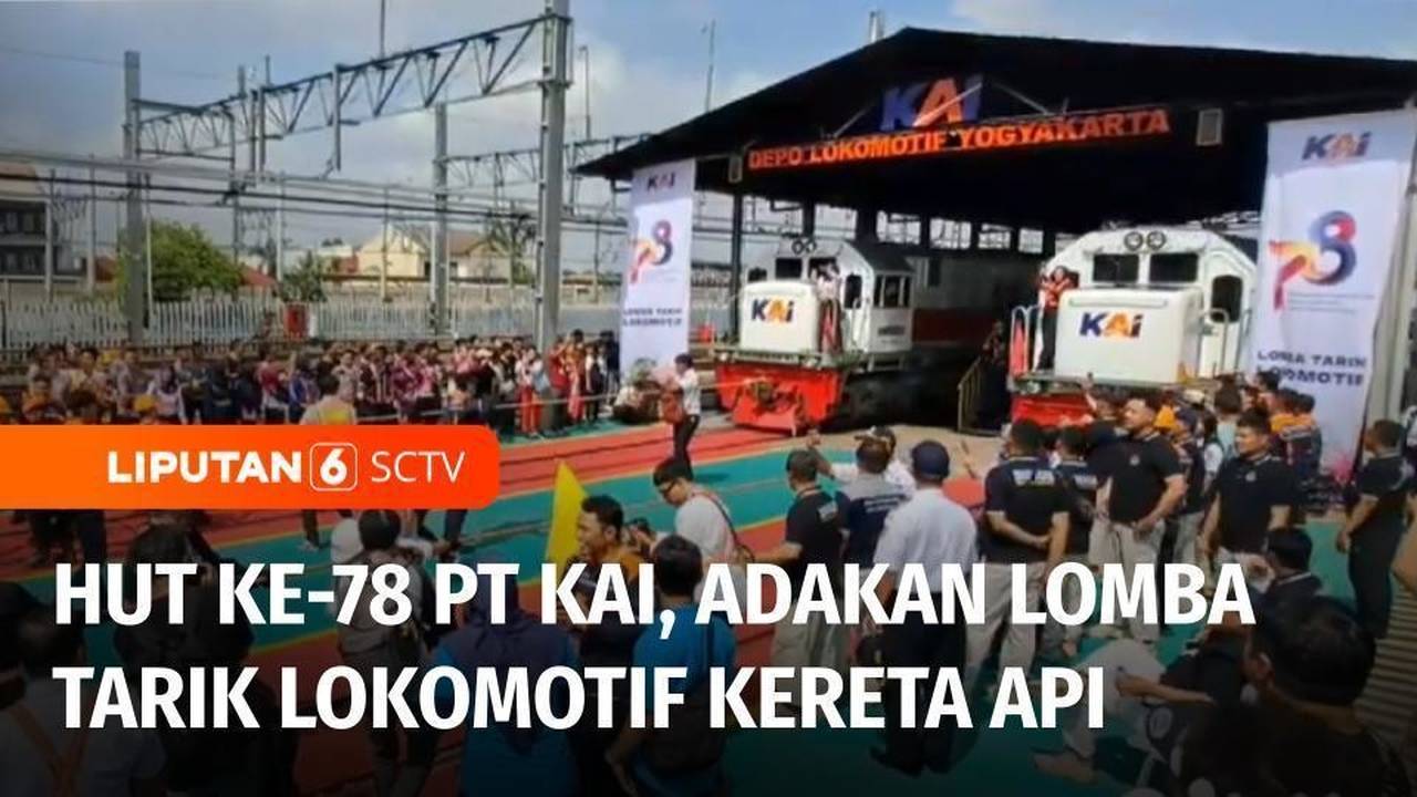Lomba Tarik Lokomotif Sejauh 15 Meter Meriahkan HUT ke-78 PT KAI Daop 6 ...
