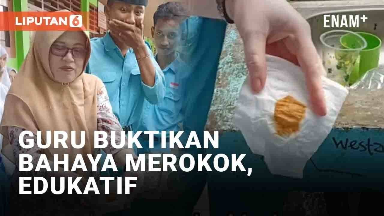 Viral Guru Buktikan Bahaya Merokok Pada Murid Pakai Botol dan Tisu ...