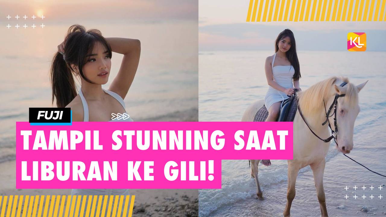 Deretan Foto Fuji Jalani Pemotretan di Pantai Saat Liburan ke Gili, Cantik Pakai Dress Putih | Vidio