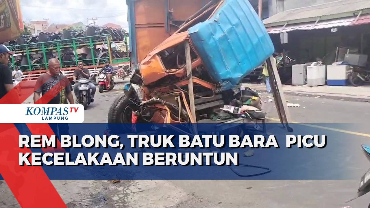Truk Batu Bara Rem Blong Picu Kecelakaan Beruntun - Kompas TV | Vidio