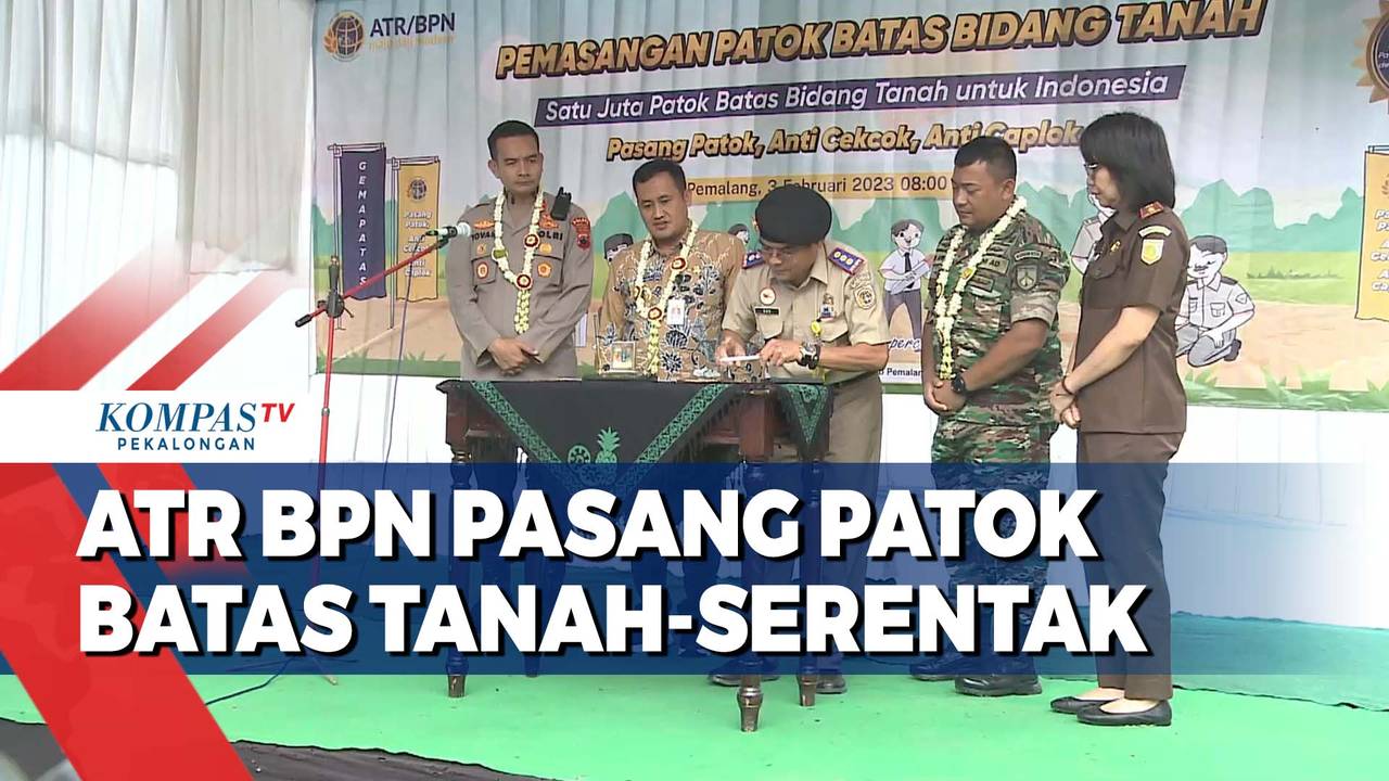 BPN Pemalang Ikuti Gerakan Masyarakat Pemasangan Tanda Batas - Kompas TV | Vidio
