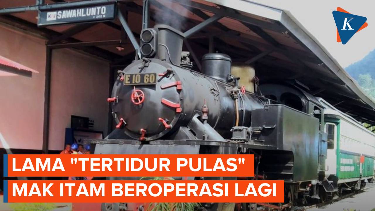 Momen Lokomotif Bersejarah "Mak Itam" Kembali Beroperasi - Kompascom