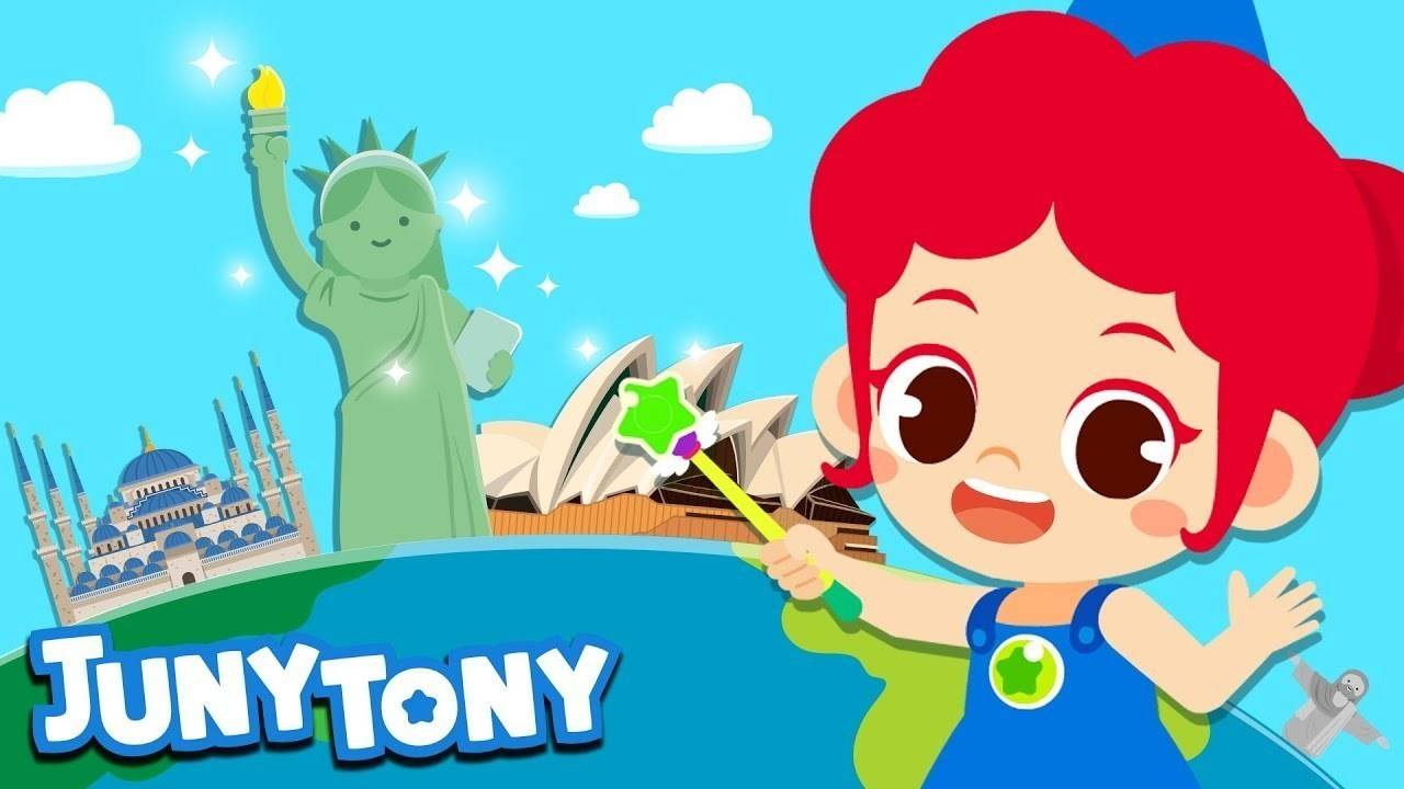 JunyTony - Explore World Songs for Kid - World Landmarks (2021) | Vidio