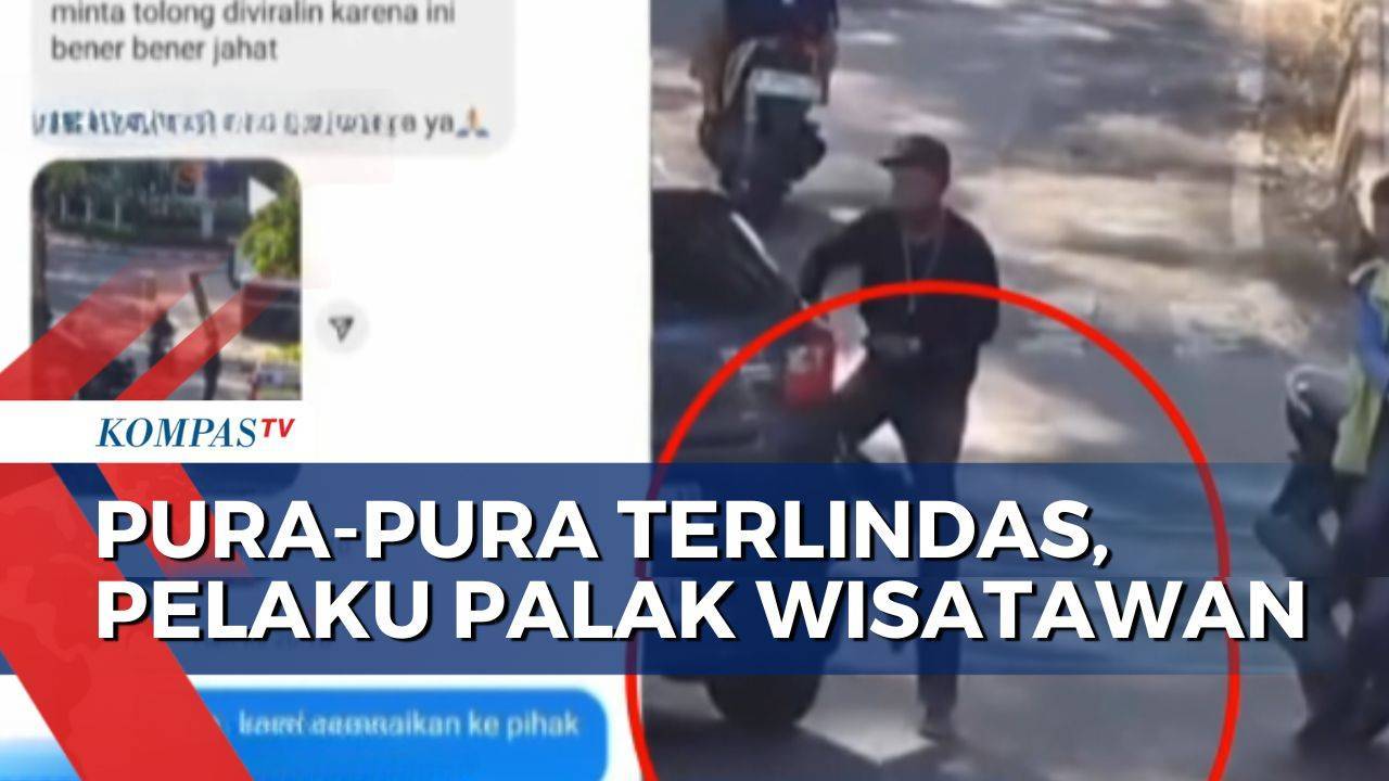 Terekam! Aksi Pengatur Jalan Pura-Pura Terlindas Ban Mobil dan Palak ...