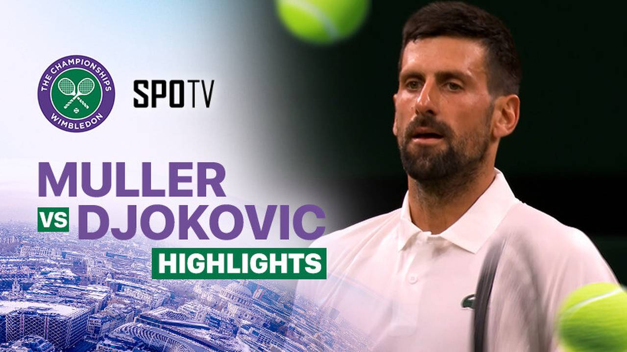 Alexandre Muller vs Novak Djokovic - Highlights | Wimbledon 2025
