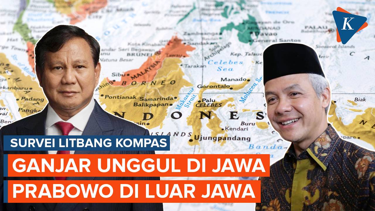 Survei Litbang Kompas, Ganjar Unggul di Jawa, Prabowo di Luar Jawa - Kompascom | Vidio