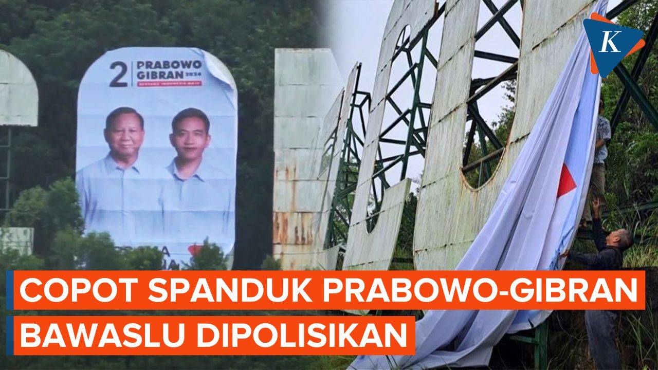 Bawaslu Dipolisikan usai Copot Spanduk Prabowo-Gibran di Batam ...