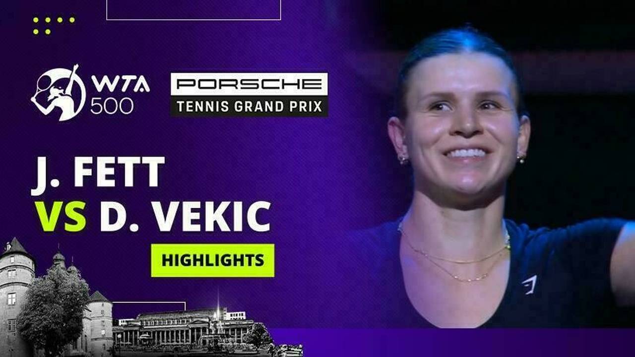 Jana Fett vs Donna Vekic - Highlights | WTA Porsche Tennis Grand Pix ...