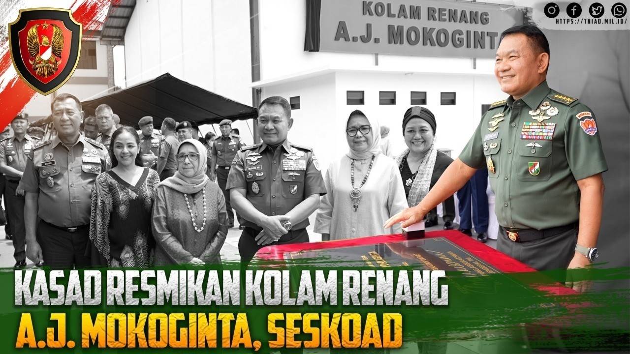 Kasad Resmikan Kolam Renang A.J. Mokoginta, Seskoad | Kartika Channel ...