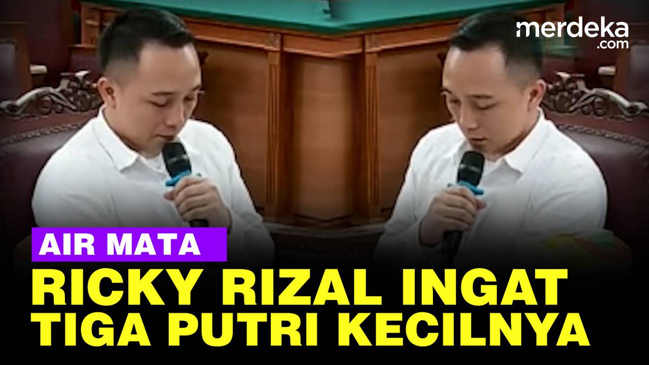 Bacakan Pledoi, Ricky Rizal Nangis Terisak Ingat Tiga Putri Kecilnya ...