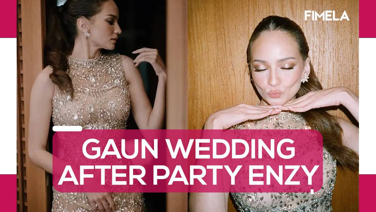 Gaun Wedding After Party Berhias Ribuan Kristal Buat Enzy Storia Paling ...