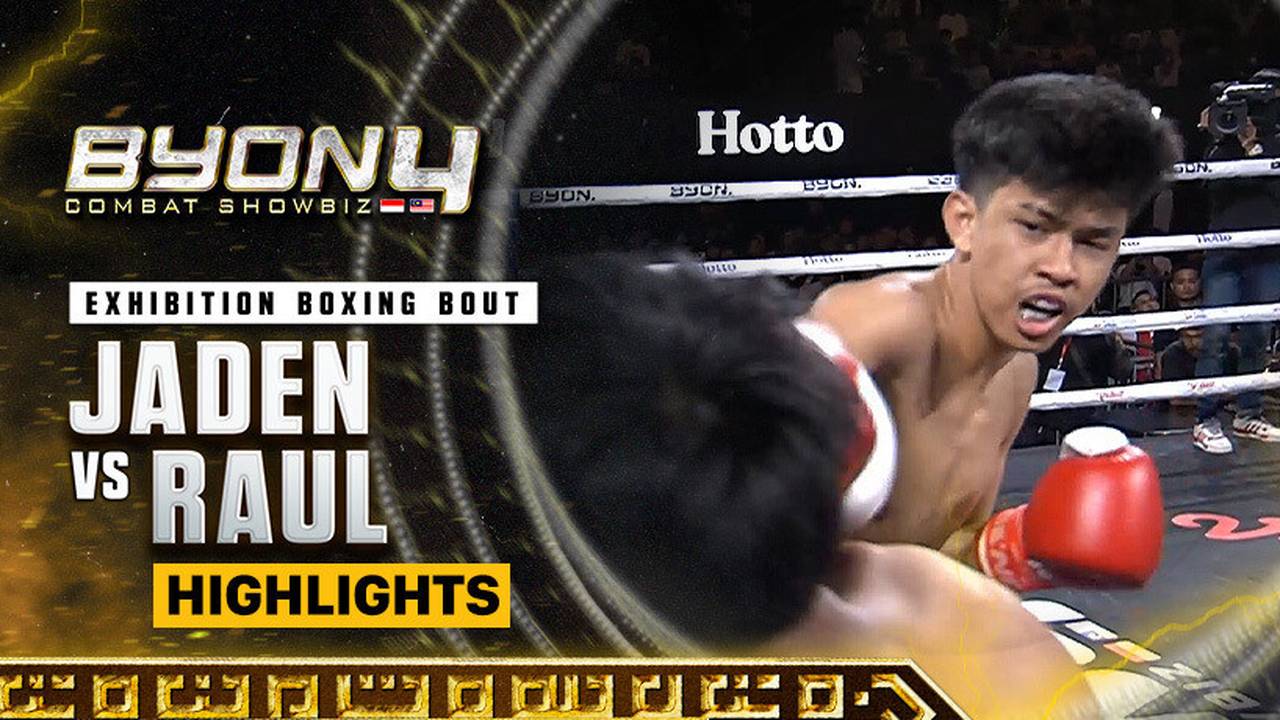 Jaden Putra Bachtera vs Raul Gonzalez - Highlights | Exhibition Boxing Bout| Byon Combat Showbiz ...