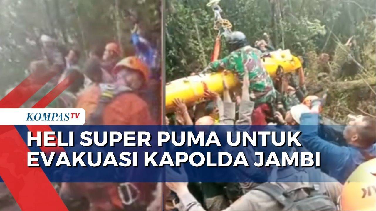 TNI AU Kerahkan Heli Super Puma Evakuasi Kapolda Jambi - Kompas TV | Vidio