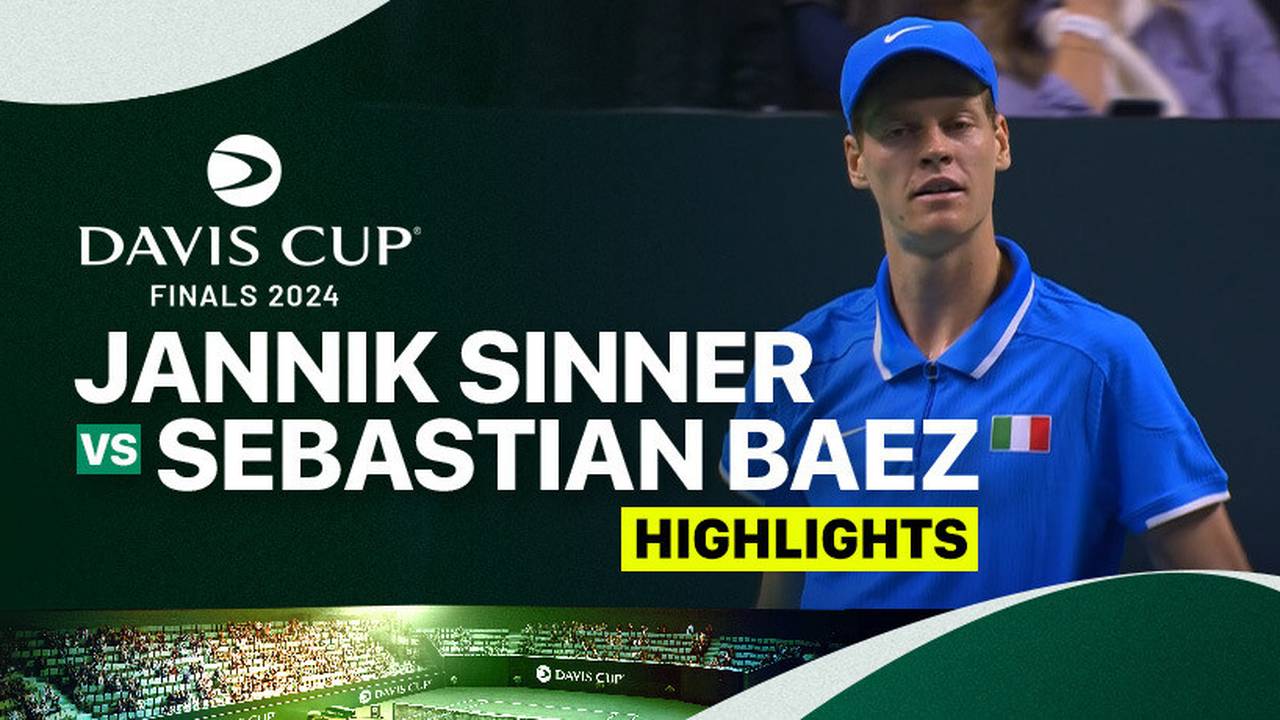 Jannik Sinner (ITA) vs Sebastian Baez (ARG) - Highlights | Davis Cup 2024 | Vidio
