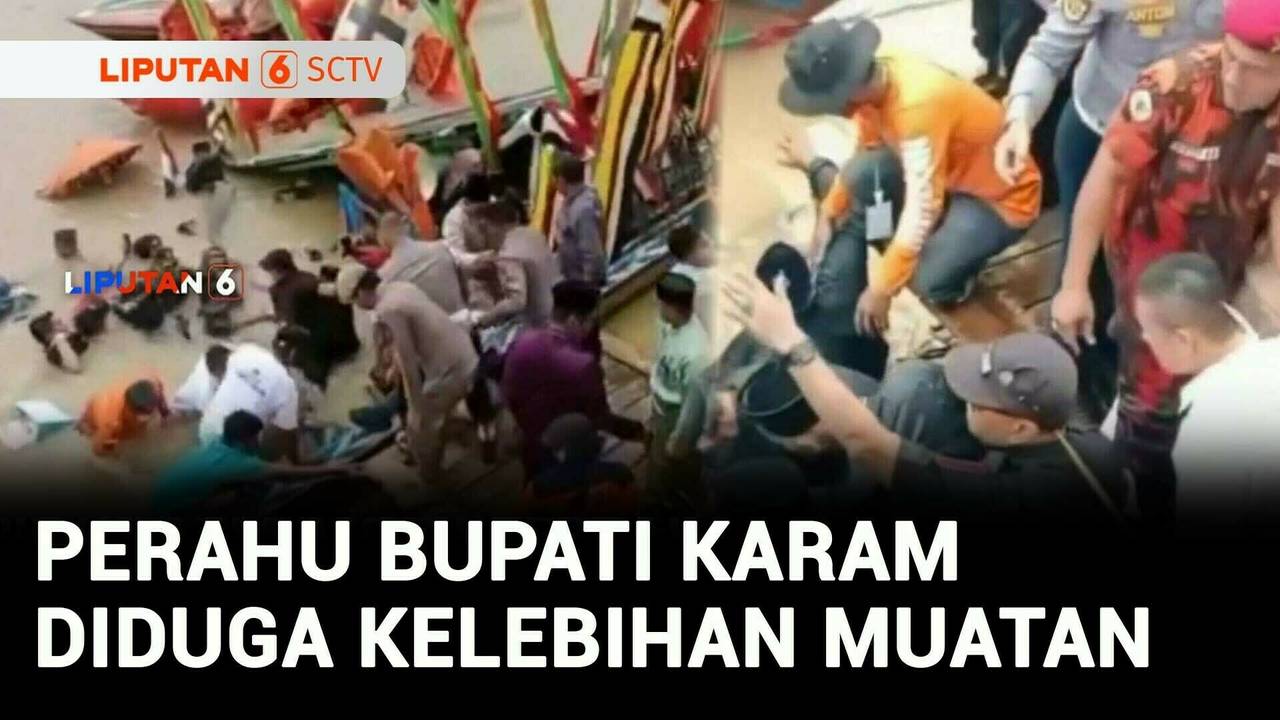 Perahu Karam Saat Bupati Lepas Peserta Lomba Pacu Jalur | Liputan 6 ...