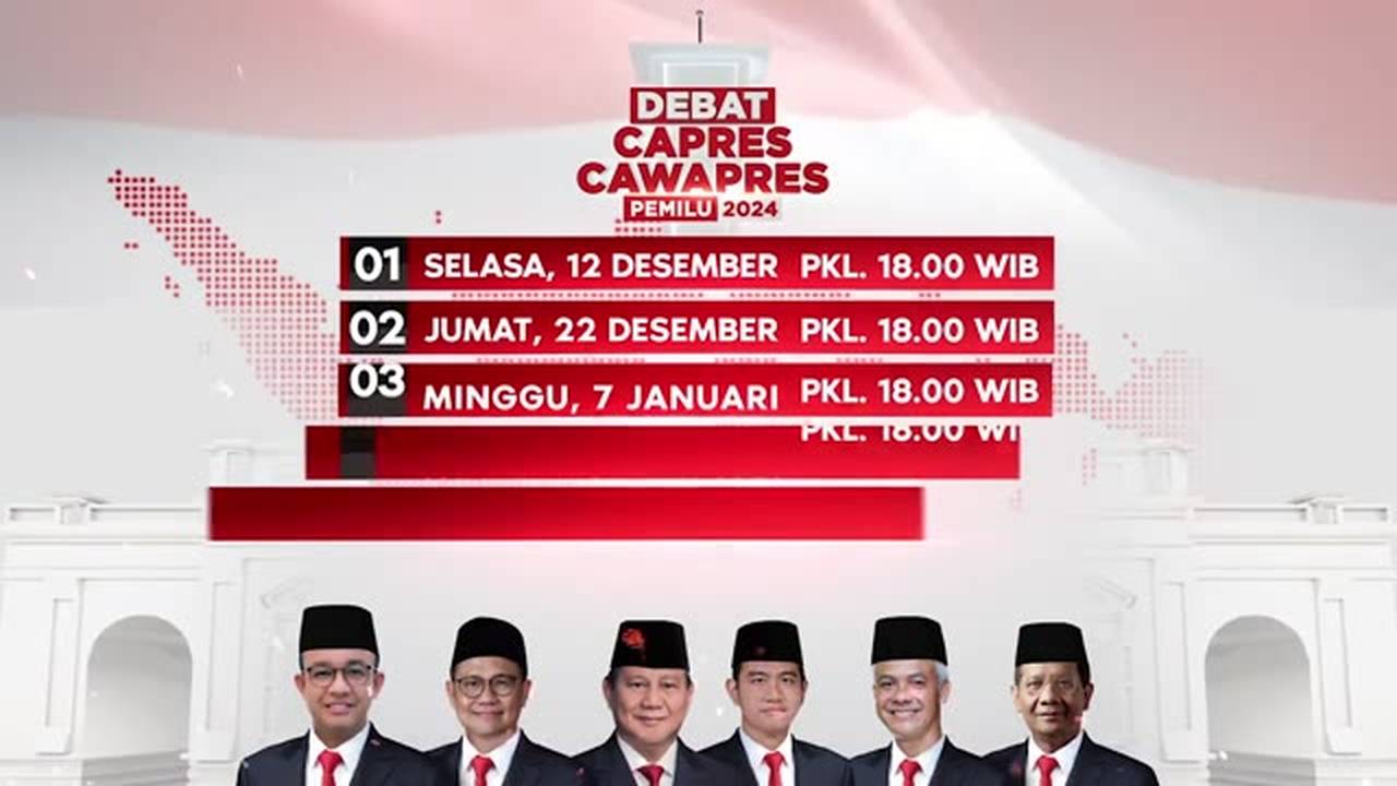 Debat Capres Cawapres Pemilu 2024, Saksikan Selasa 12 Desember 2023, Live!