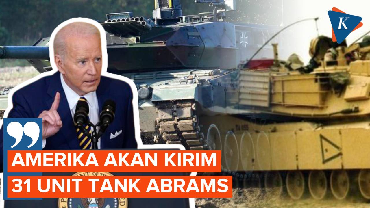 AS Susul Jerman Kirim 31 Tank Abrams ke Ukraina - Kompascom | Vidio