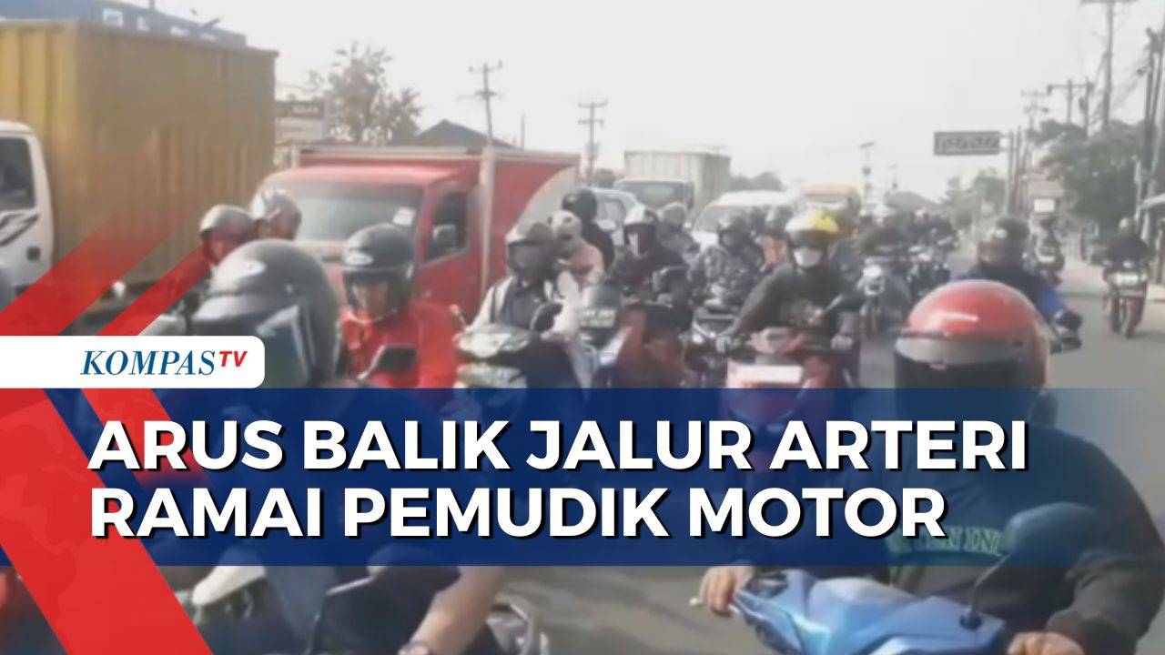 Arus Balik, Pemudik Motor Padati Jalur Arteri Karawang | 28 April 2023 - Kompas TV | Vidio