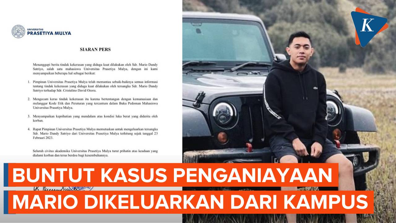 Universitas Prasetiya Mulya Resmi Keluarkan Mario Dandy Satrio ...