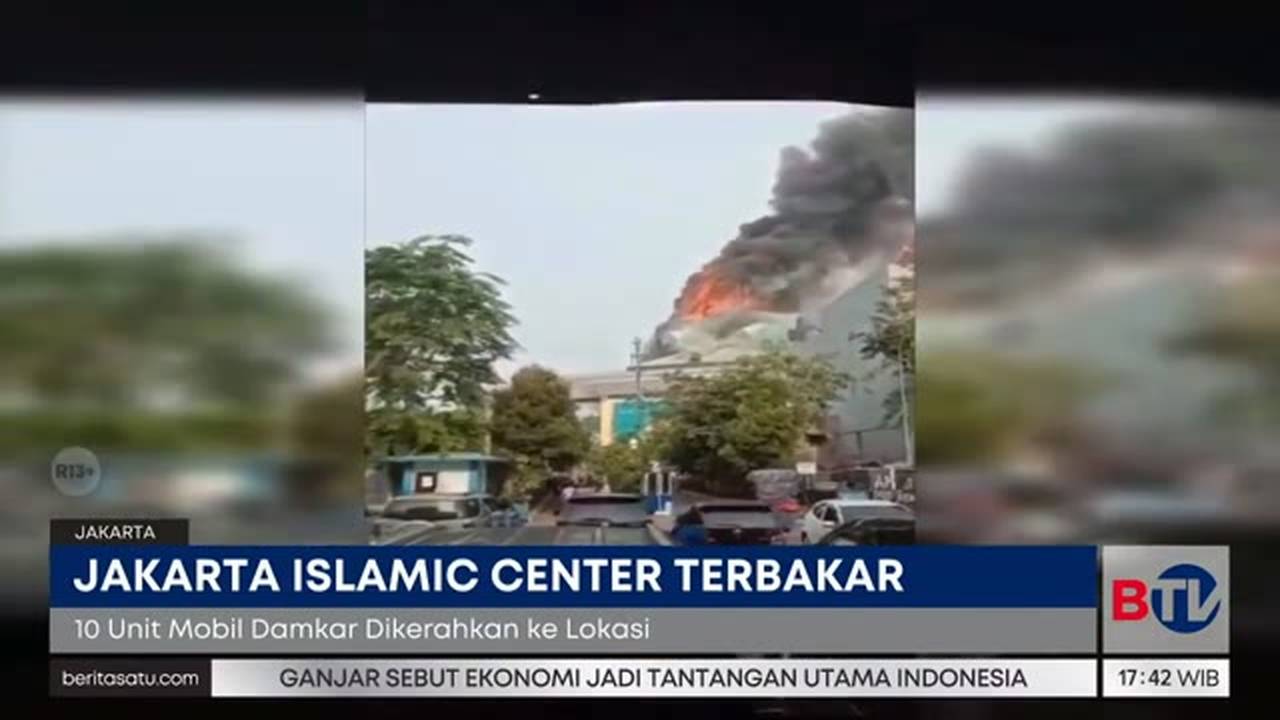Kubah Masjid Islamic Center Koja Terbakar Dan Ambruk Btv Vidio