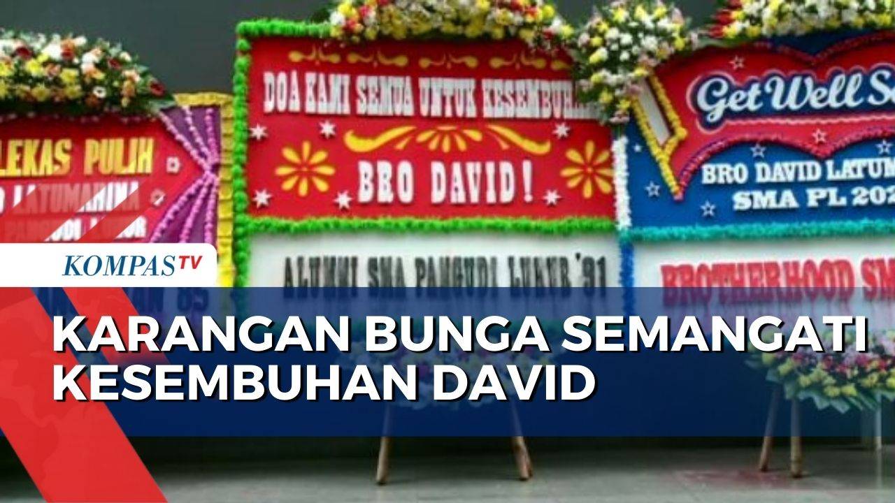 Karangan Bunga Berjejer di Rumah Sakit, Semangati Kesembuhan David ...
